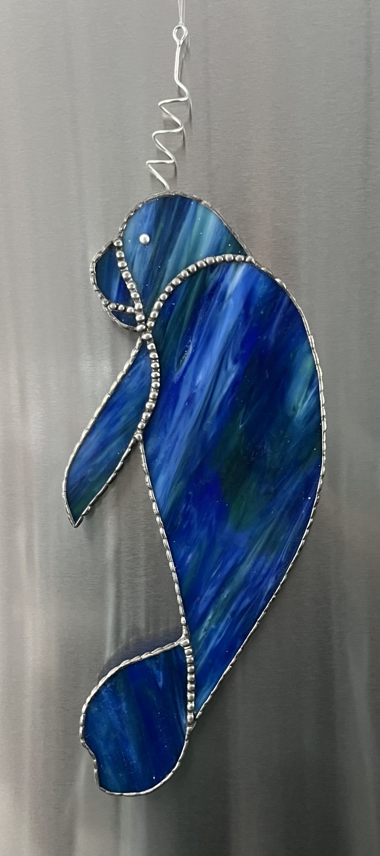 Blue Manatee – RISA DERA Stained Glass